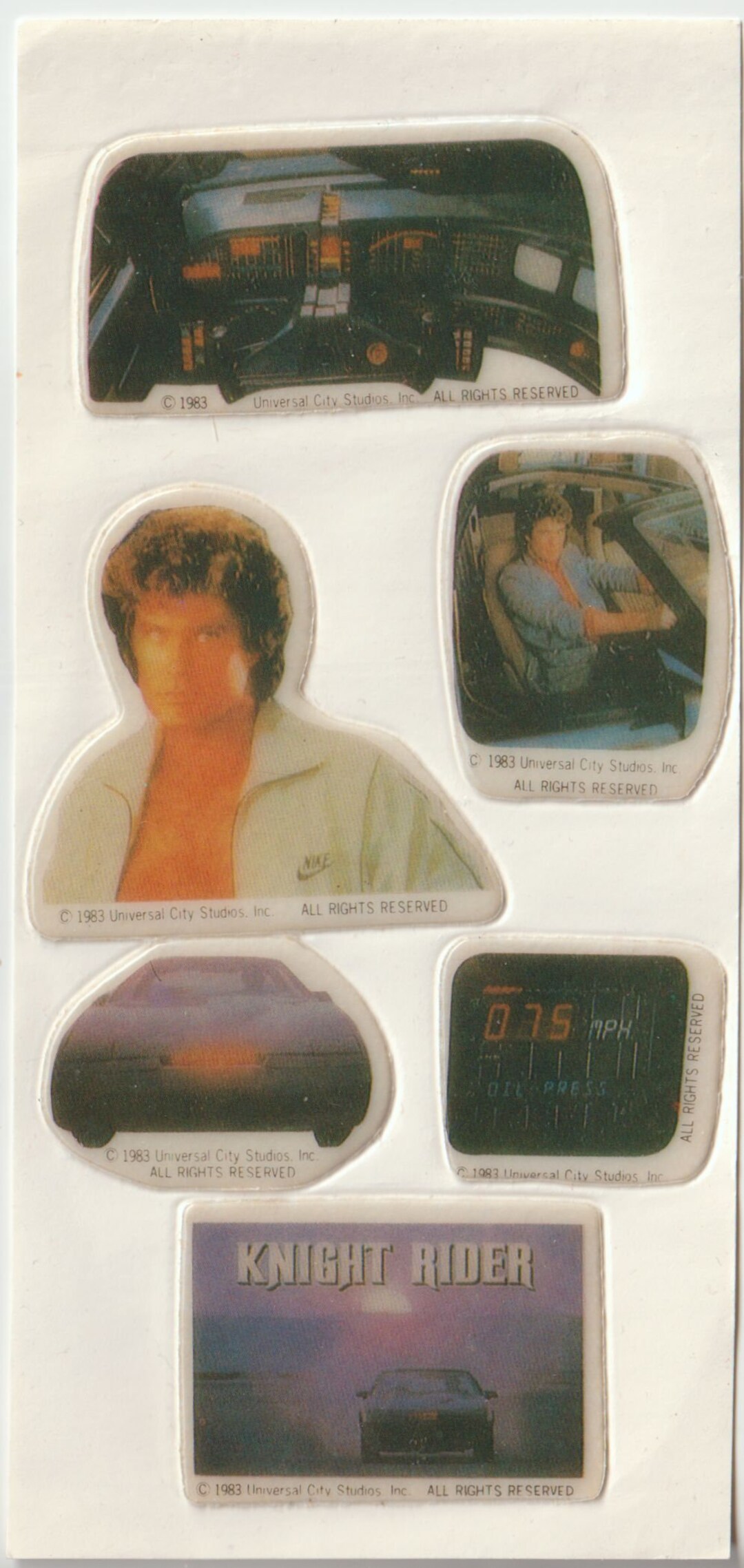 1980s 1990s Vintage Knight Rider TV Show Puffy Stickers Sheet, Larami ...