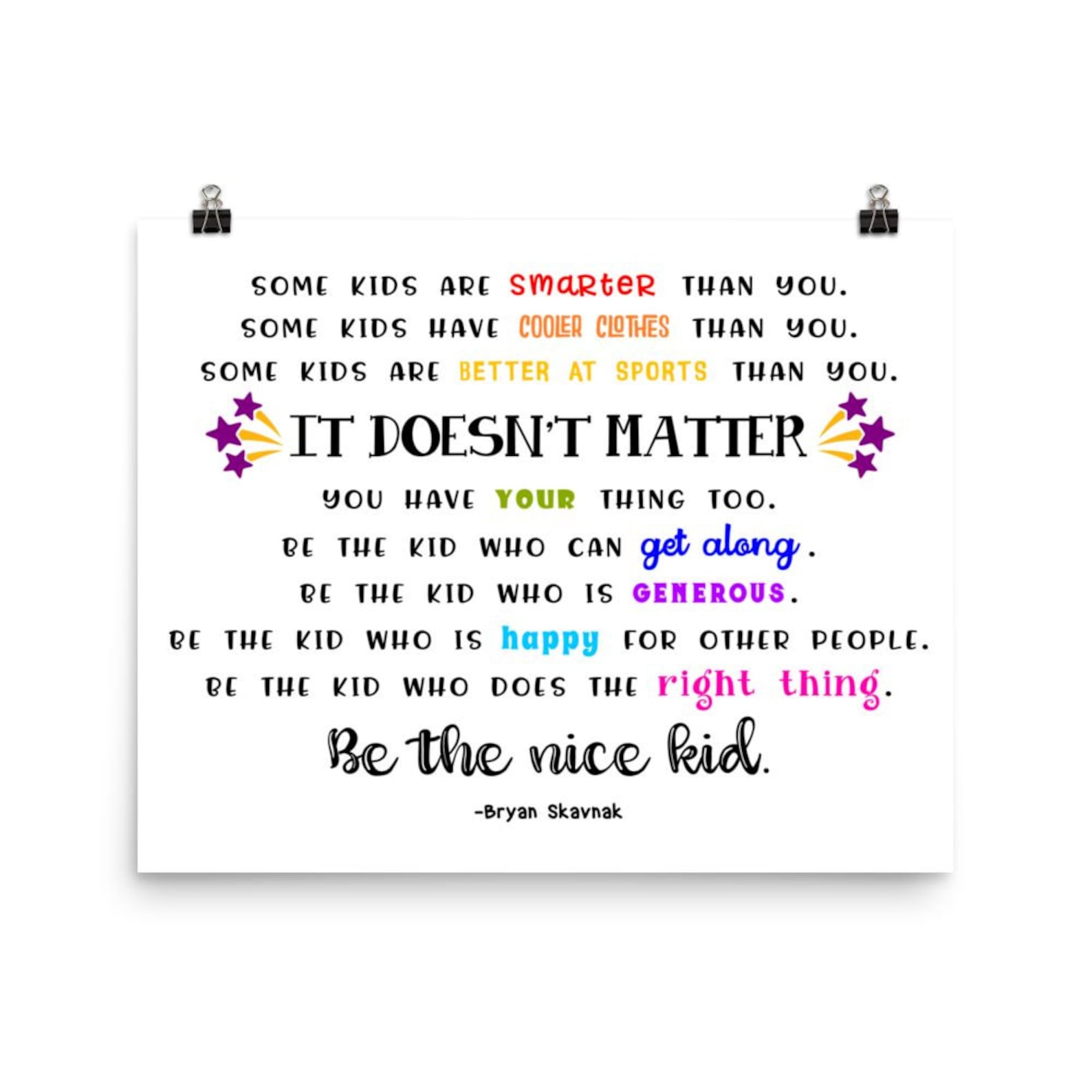 SVG File Be the Nice Kid Quote Classroom Decor Teacher | Etsy