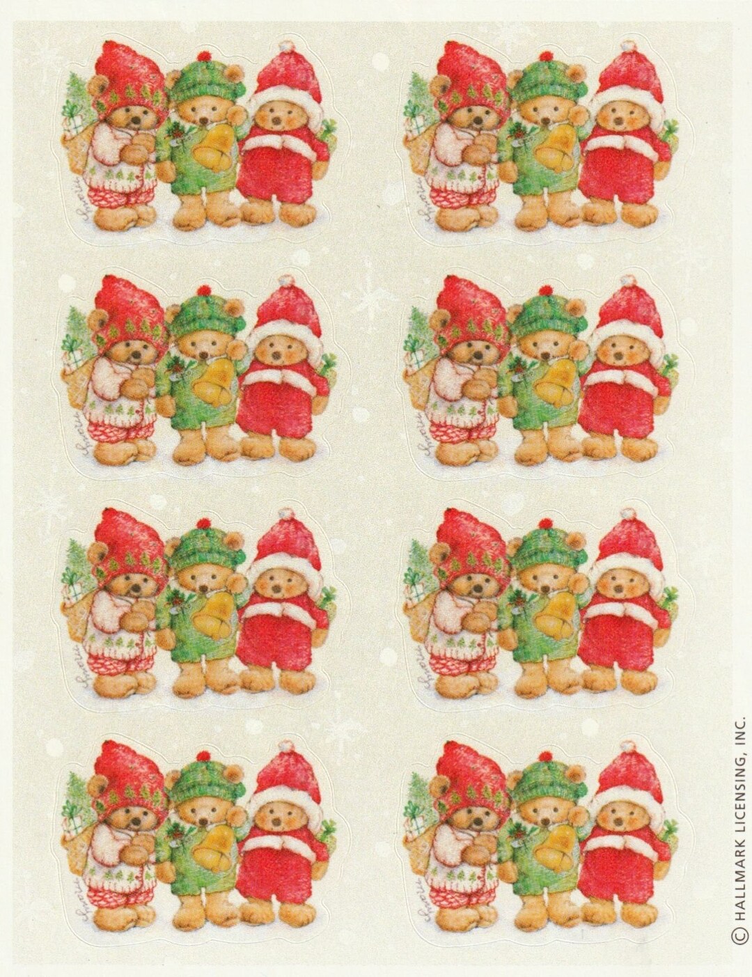 Vintage 1980s 1990s 2000s Hallmark Super Cute Trio Dressed Santa Bears ...