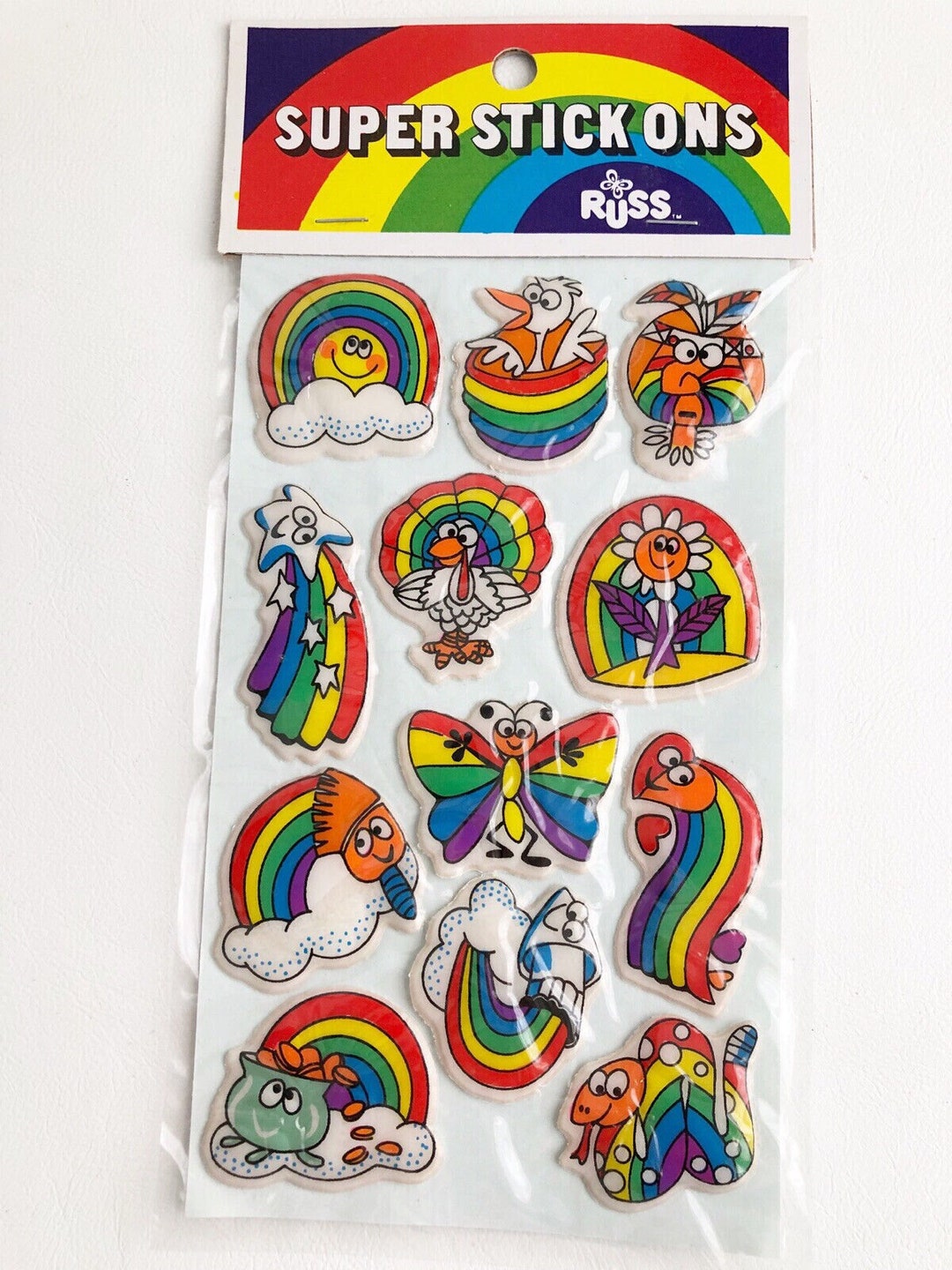 1980s Vintage Puffy Stickers - Very Popular Russ Super Stick Ons ...