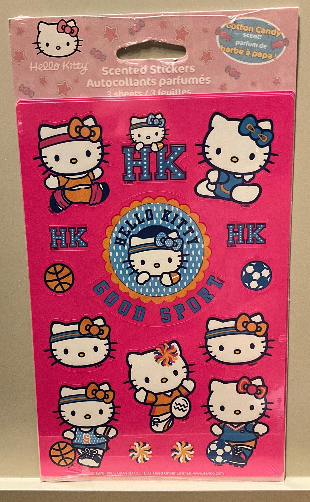 Vintage 2000s Hello Kitty Single 1 Sticker Sheet, Good Sport, Cotton ...