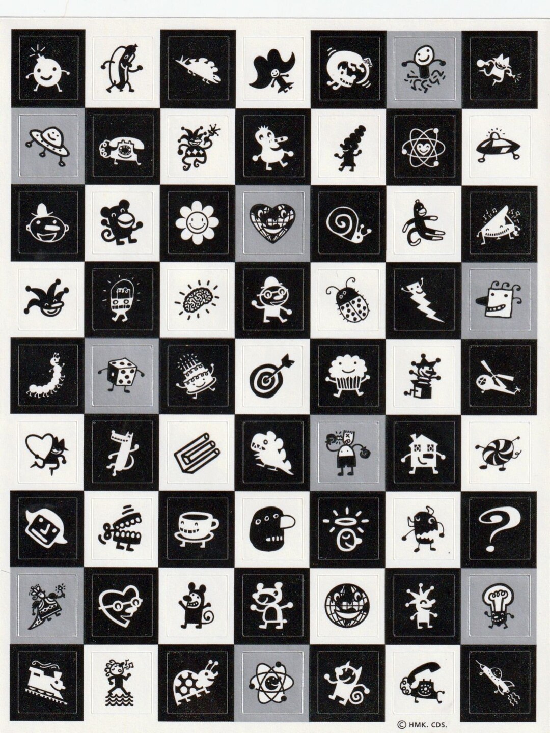 Vintage 1980s 1990s 2000s Hallmark Black & White Silly Objects in ...