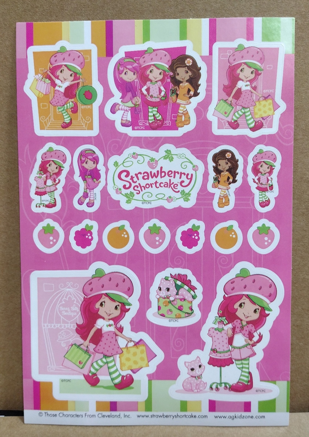 2000s Vintage Strawberry Shortcake Shopping Sticker Sheet Very Rare ...