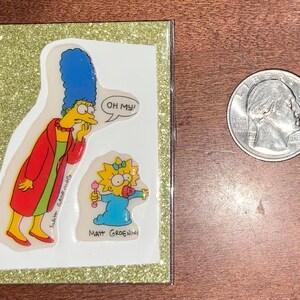 1980s 1990s Vintage Puffy Sticker - the Simpsons Family Cartoon, Marge ...