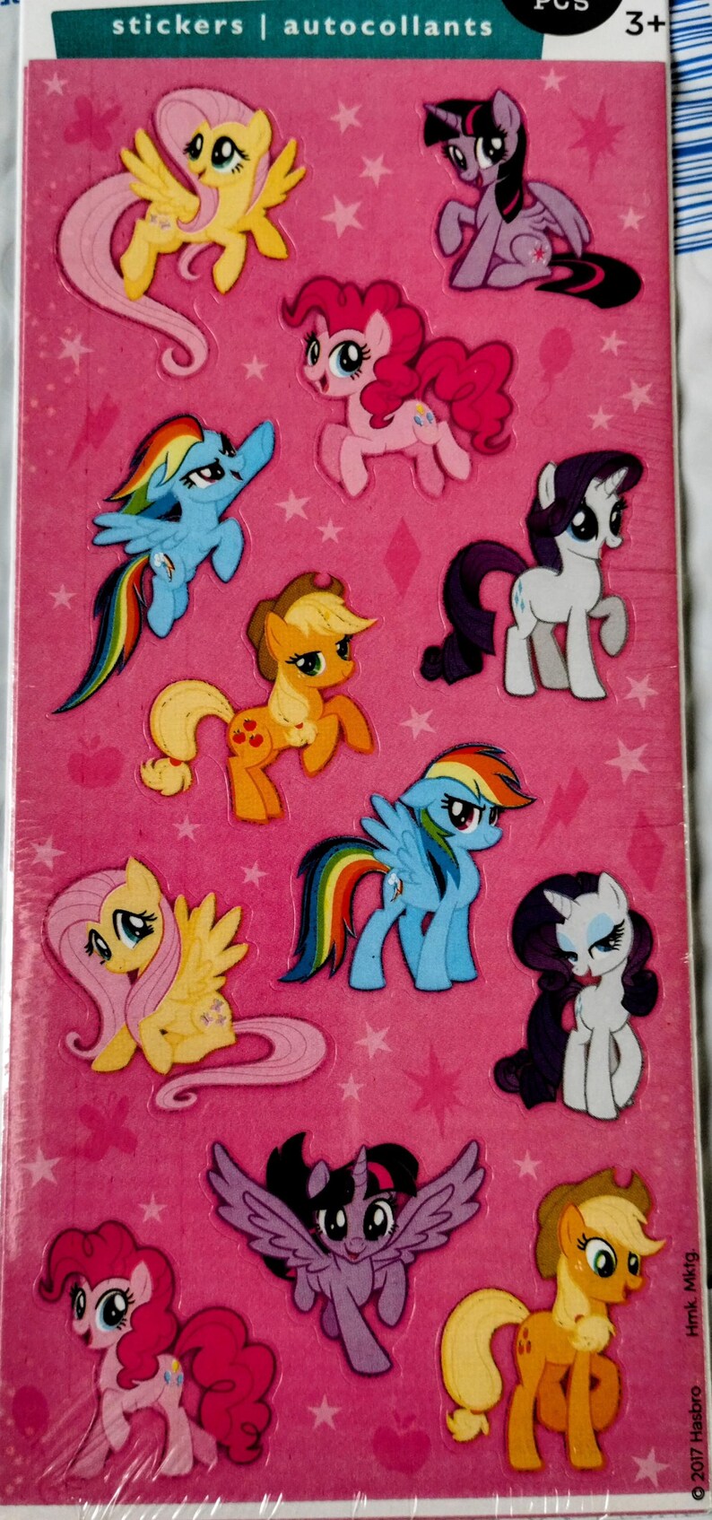 2017 My Little Pony Sticker Sheet, Single Loose Sheet, Hasbro, 80s 90s ...