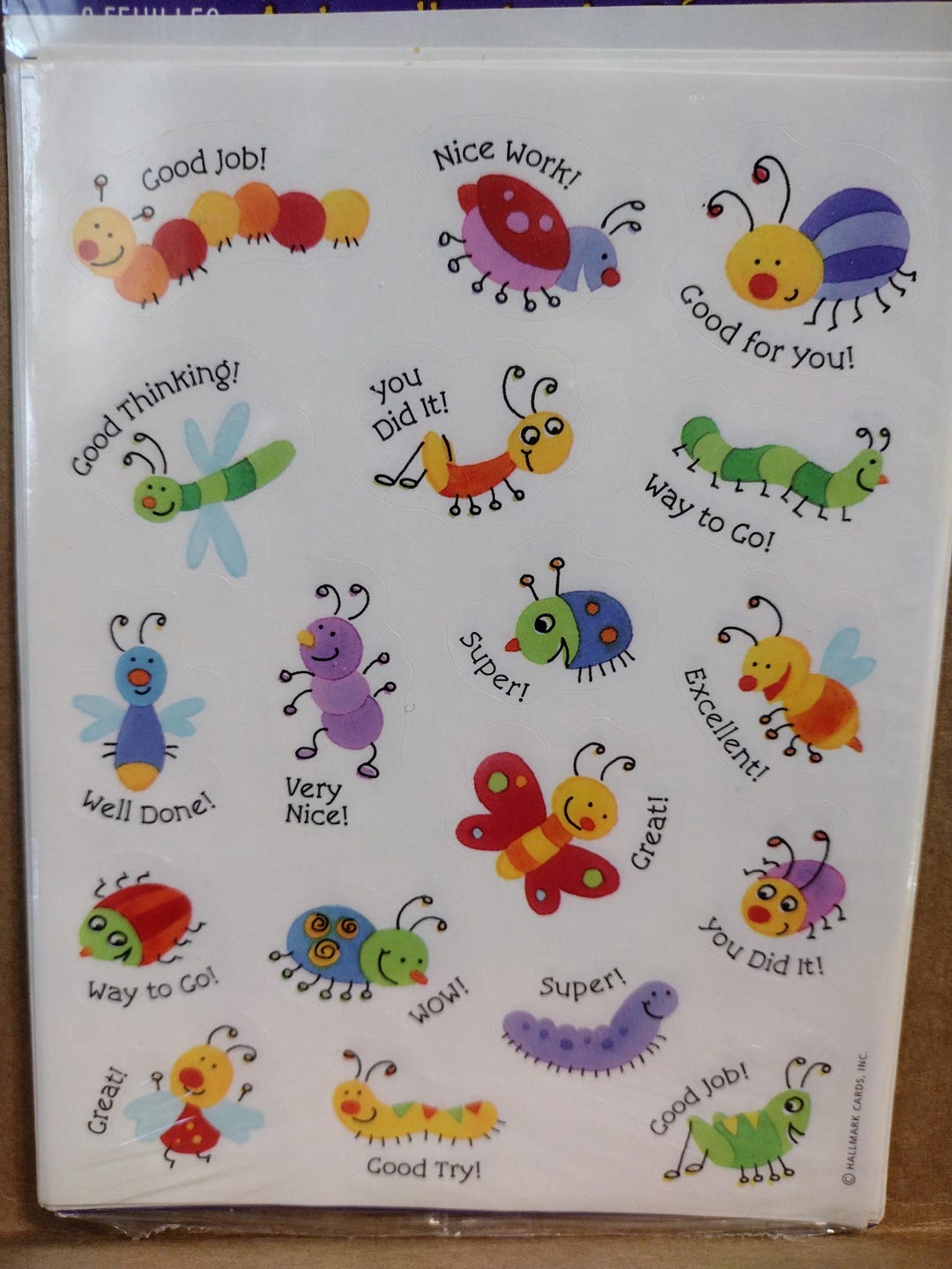 Vintage 1980s 1990s Hallmark Reward Sticker Sheet, Praise Words and ...