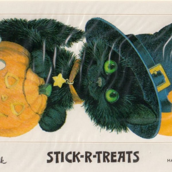 Cat Witch Hat Sticker - Etsy