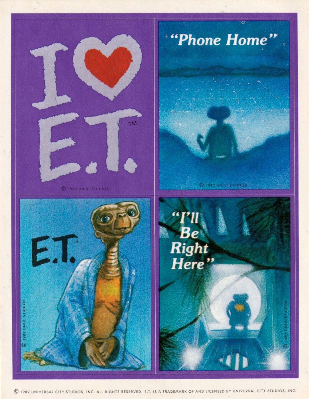 1980s 1990s 2000s Vintage Hallmark Sticker, Rare, ET the Extra ...