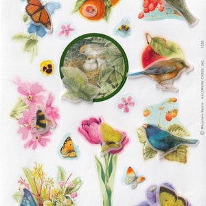 Vintage 1980s 1990s 2000s Hallmark Bird Houses, Roses/flowers Sticker ...