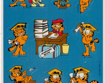 1980s 1980s Vintage Sticker, Garfield the Cat by Jim Davis and Hallmark ...