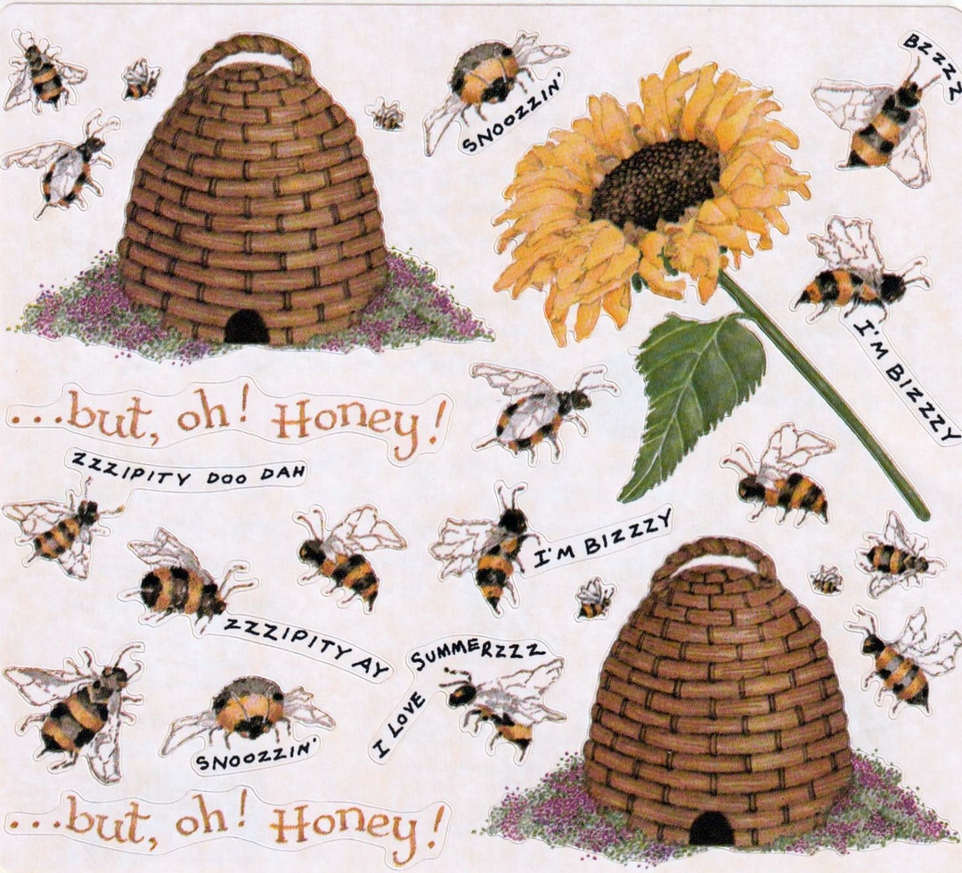 Vintage 1980s 1990s 2000s Susan Branch Stickers Honey Bees 1 Module ...