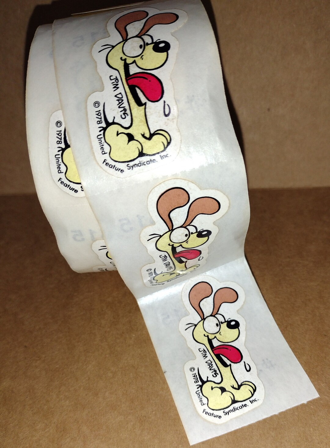 Vintage 1980's Garfield Single Sticker From Roll, Just Odie the Dog ...