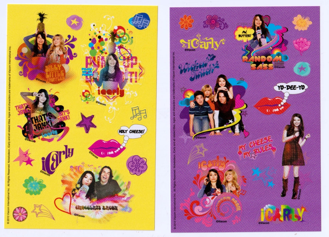 Vintage 2000s AGC Sticker Sheet, Icarly Sticker Sheet Set, Nickelodeon ...