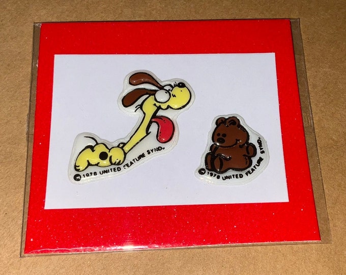 1980s 1990s 2000s Vintage Garfield Puffy Sticker, With Odie and His ...