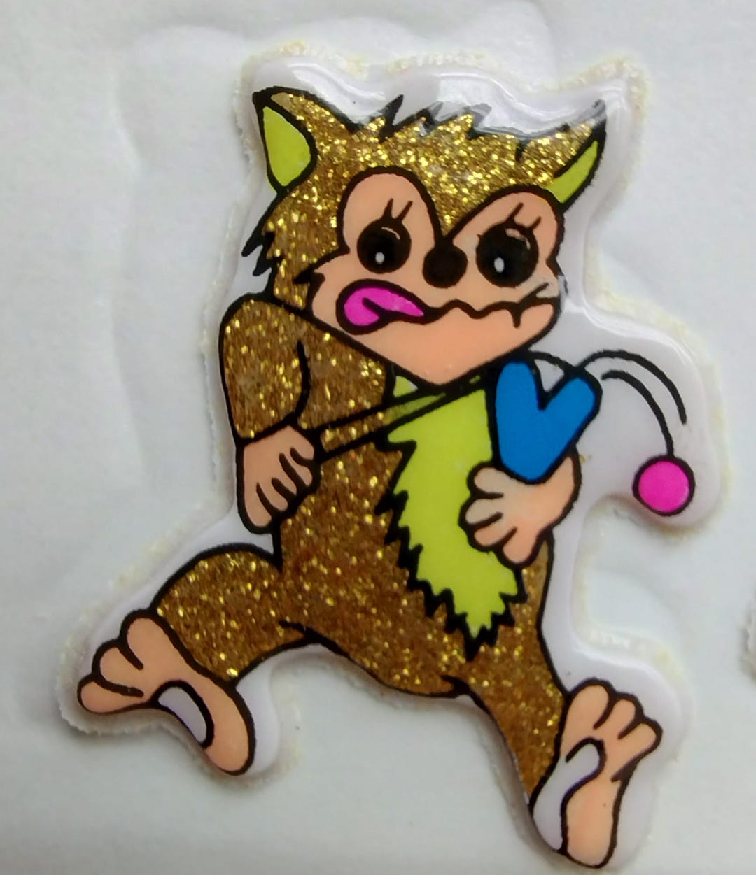 1980s 1990s 2000s Vintage Little Monkey Playing With a Heart Shaped ...