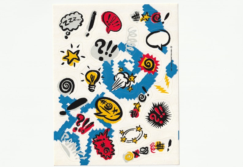 Vintage 1980s Hallmark Sticker Sheet With Symbols for Bad Bad Words LOL ...