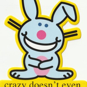 Vintage 1980s 1990s 2000s Stickers: Jim Benton's It's Happy Bunny Die ...