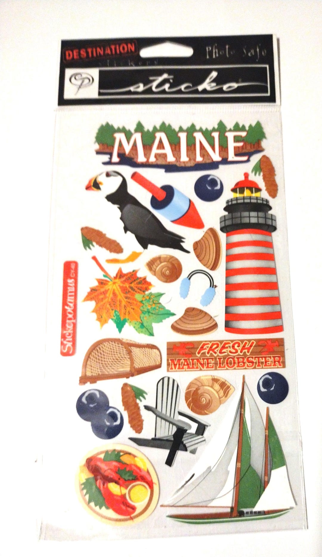 Vintage Stickopotamus Destination Sticker Sheet Sealed Package, Binder ...