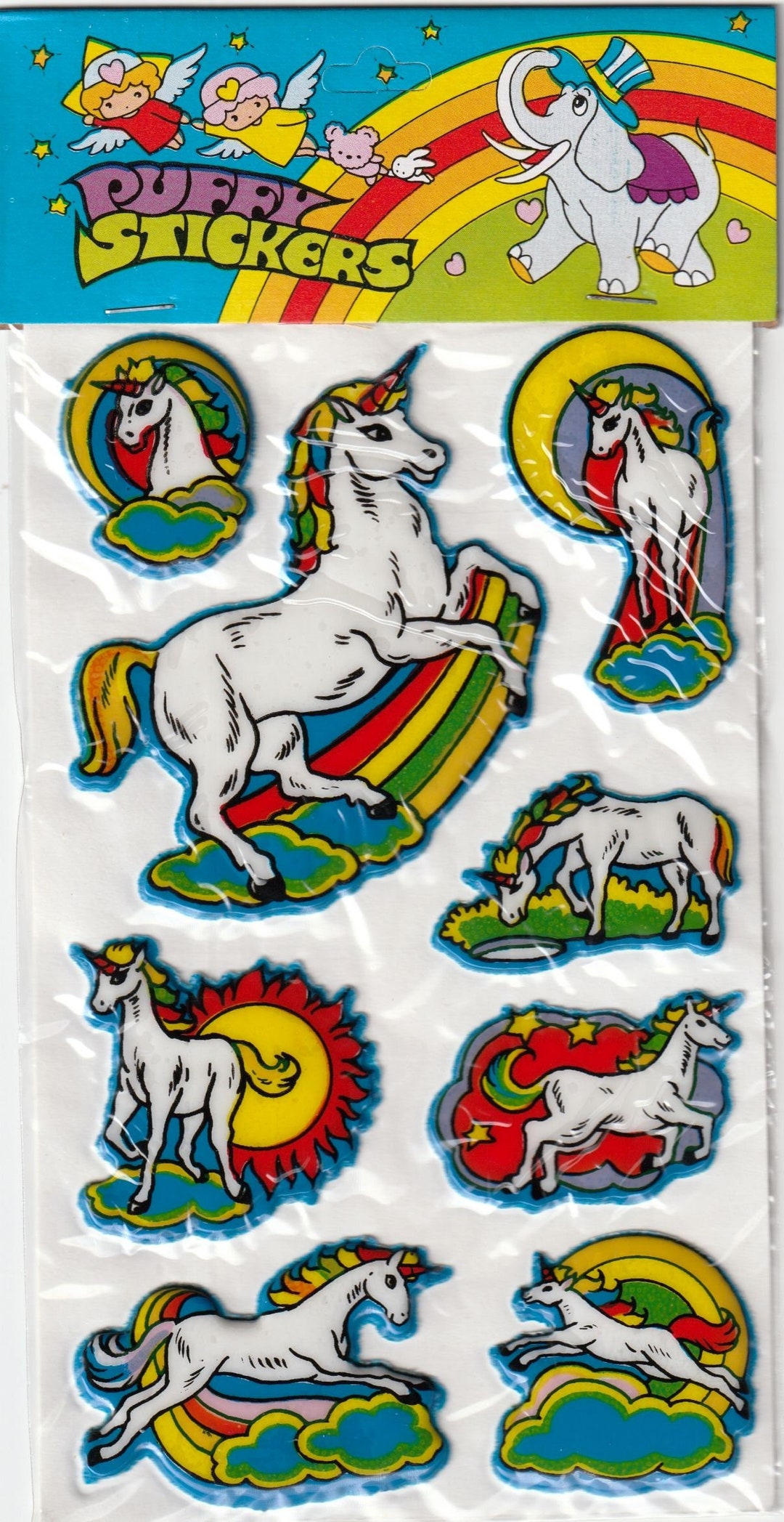 1980s 1990s 2000s Vintage Puffy Stickers Sealed Package, Gorgeous ...