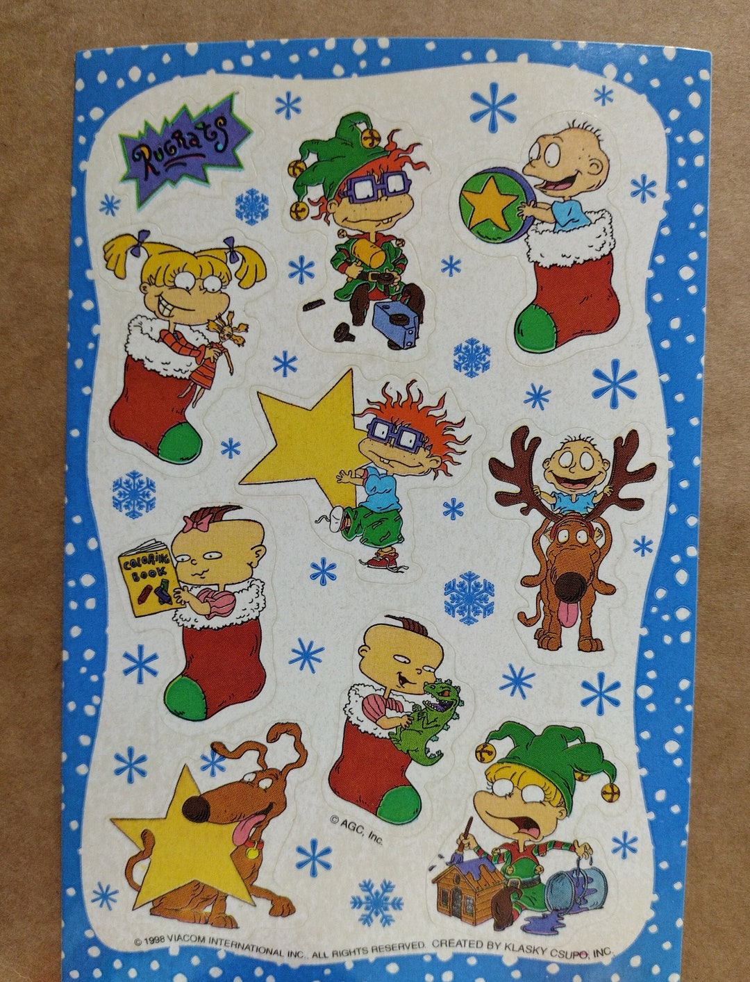 1990s Vintage Stickers: Rugrats Holiday Christmas Sticker - Etsy