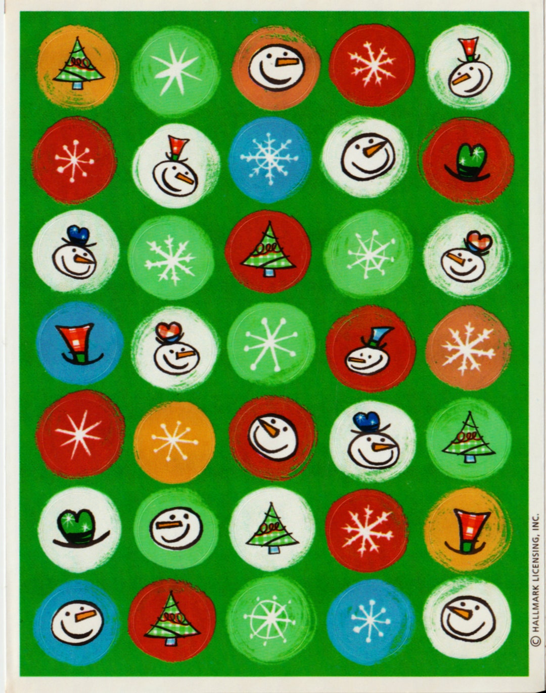 Vintage 1980s 1990s 2000s Hallmark Christmas Envelope Seals, Small ...