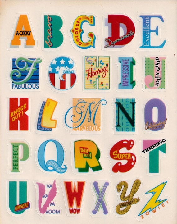 1980s 1990s 2000s Vintage Hallmark ABC Alphabet Letters - Etsy