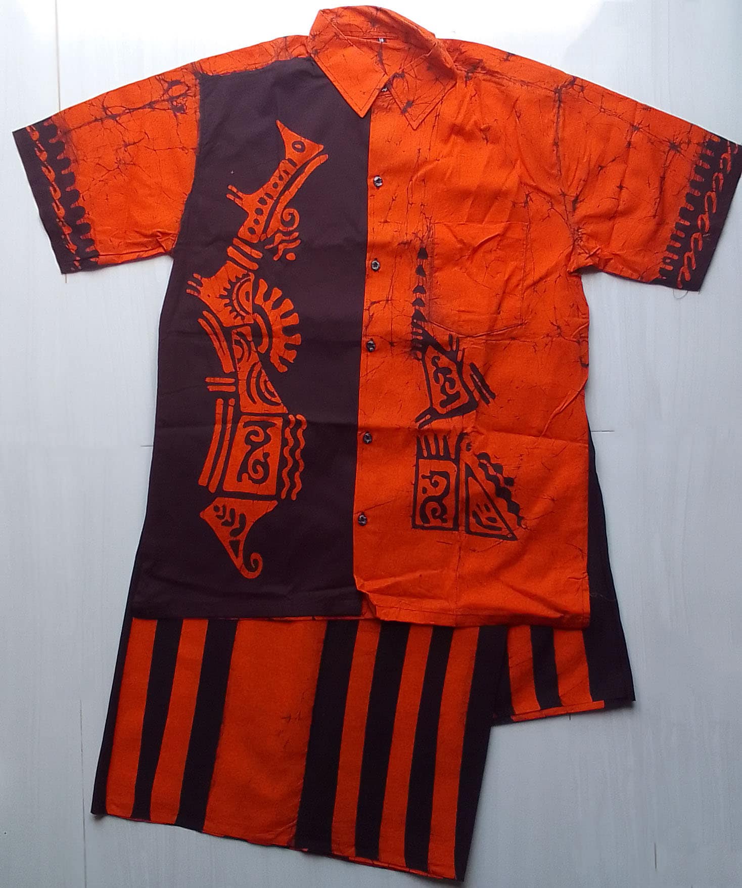 Handmade Cotton Batik Sarong Lungi Shirt Kit for Men - Etsy