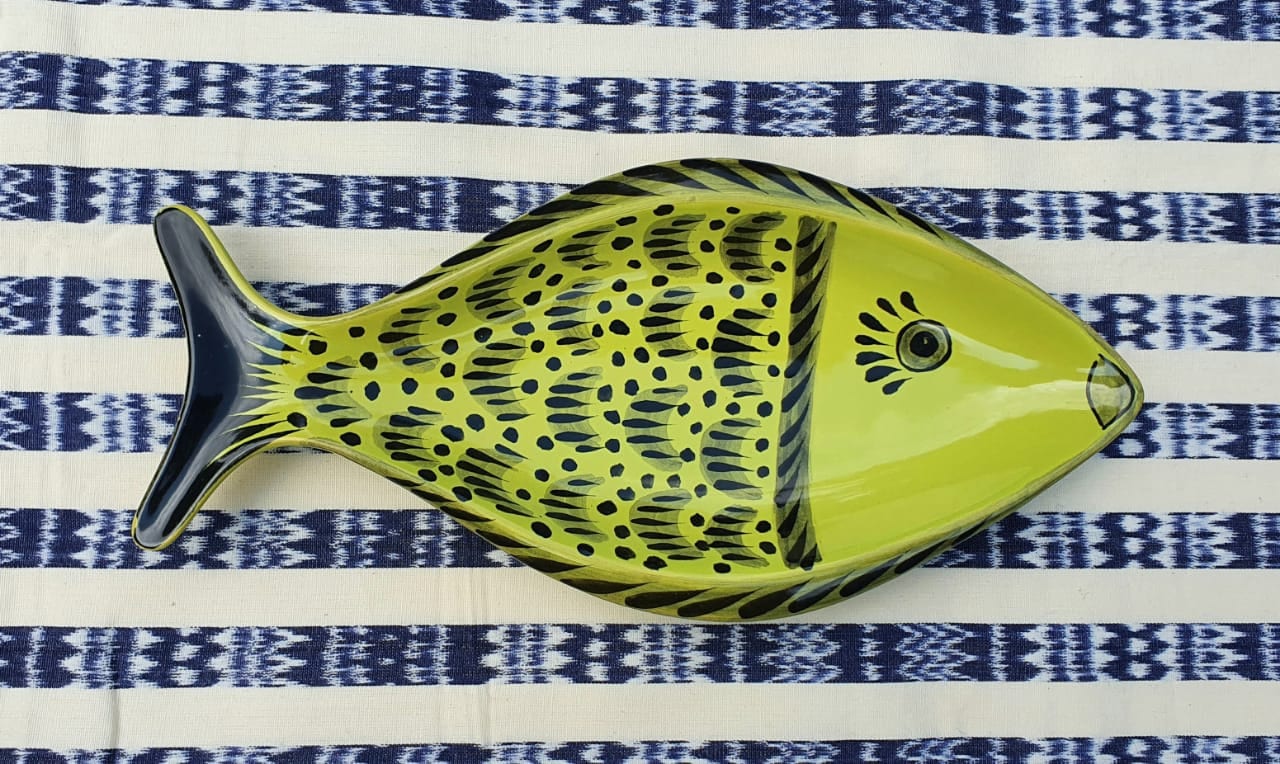 Fish Plate SET 6 pieces Ceramic Contemporary Line Mayolica Mexico - Etsy.de