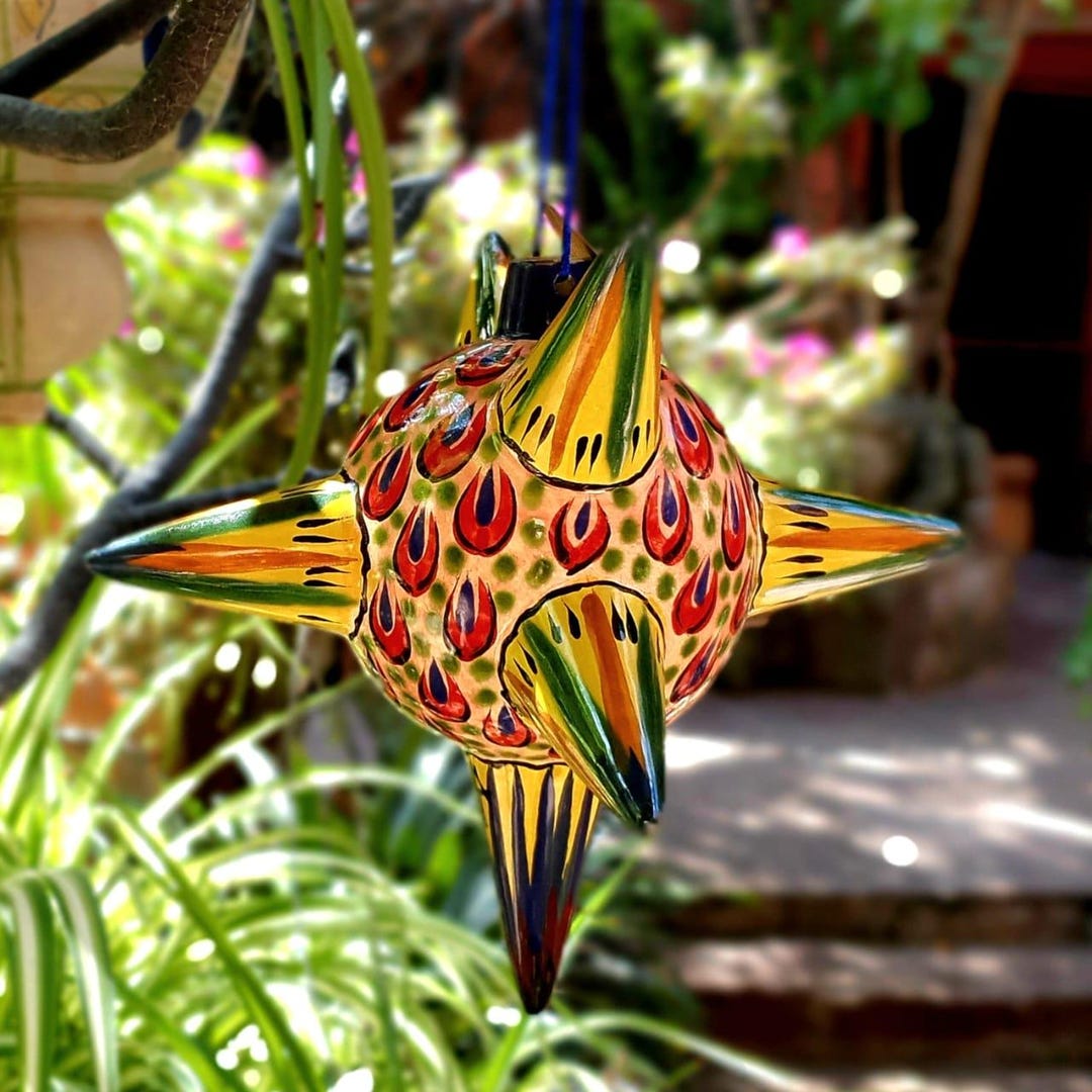 Christmas Ornament Piñata Large Ceramic Colors Christmas Handcraft ...