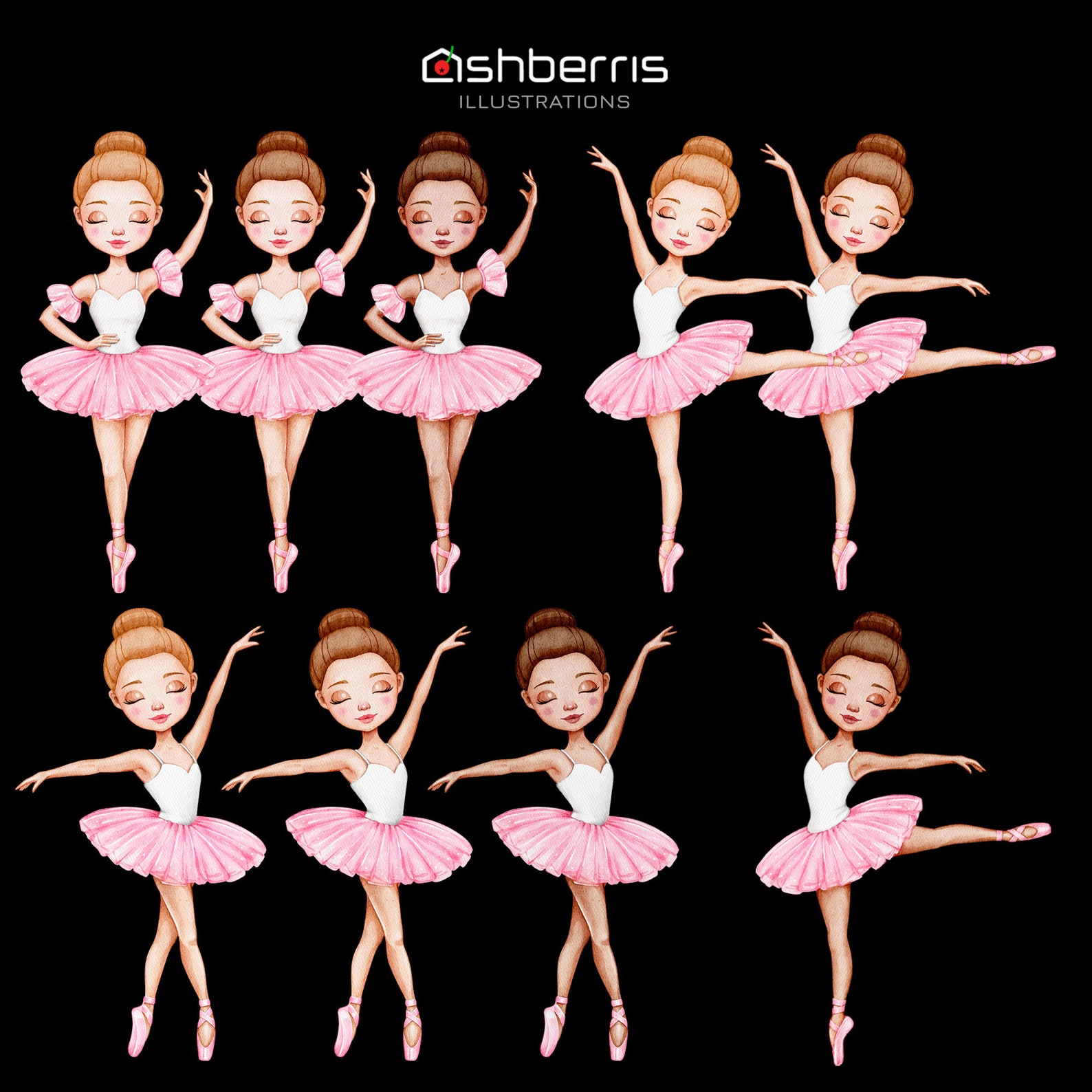 Watercolor Ballerina Clip Art Ballet Painting Ballerina PNG - Etsy