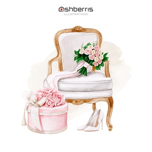 Wedding Clipart Watercolor Art Set, Wedding Clip Art, Engagement ...