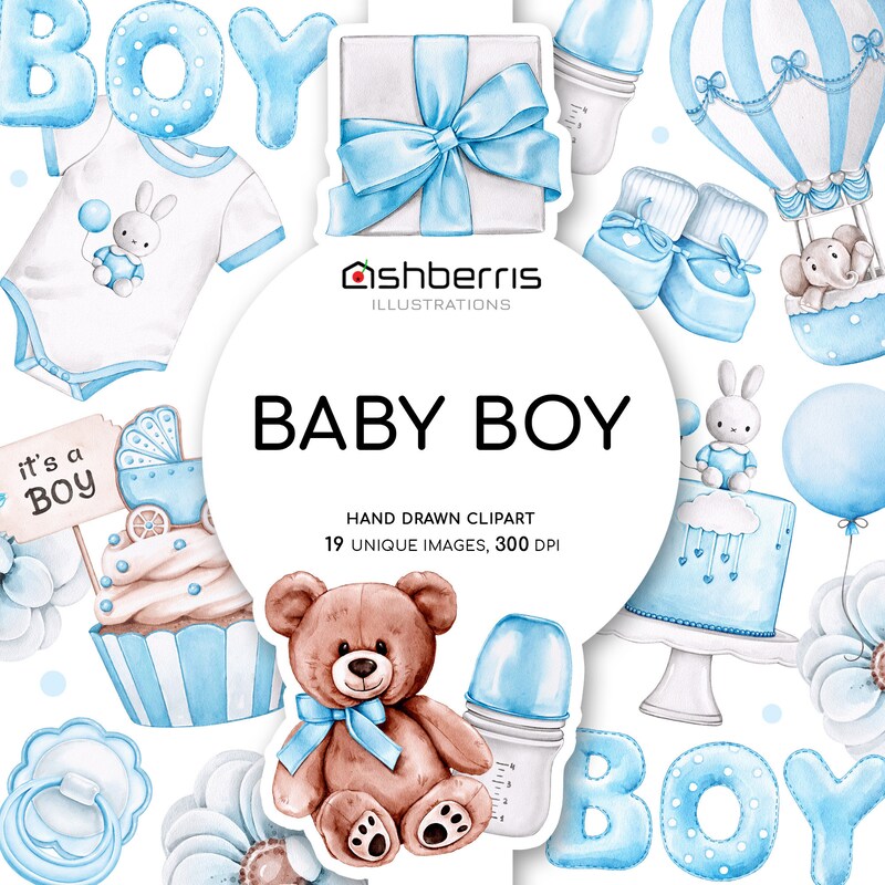 Baby Boy Clipart - Etsy