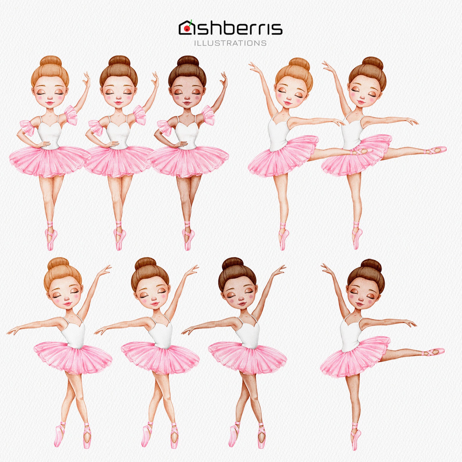 Watercolor Ballerina Clip Art, Ballet Painting, Ballerina PNG ...
