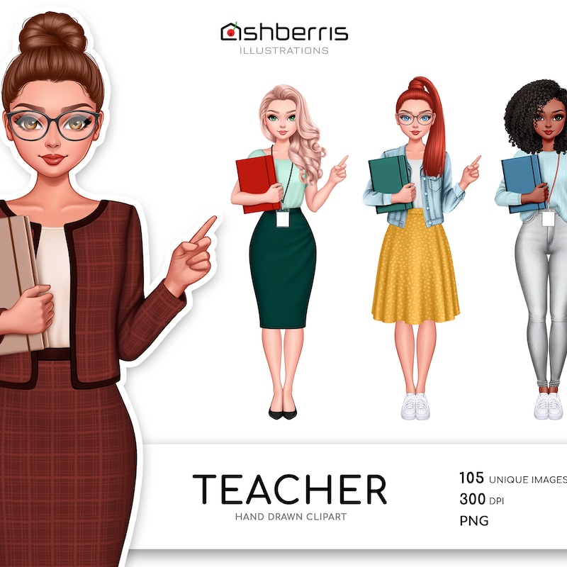 Teacher Clip Art - Etsy
