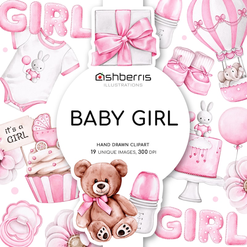 Baby Girl Clip Art - Etsy