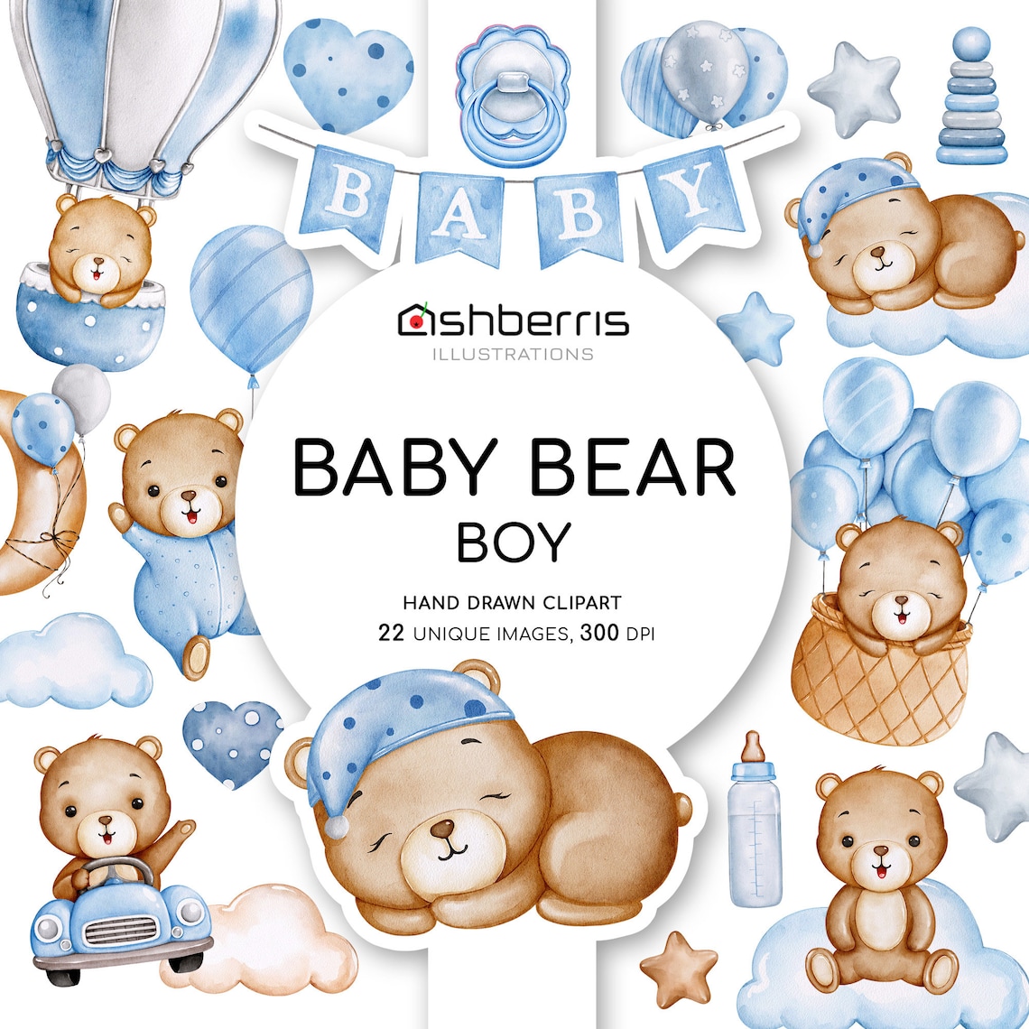 Baby Bear Boy Clipart Teddy Bear Clip Art Baby Clipart - Etsy