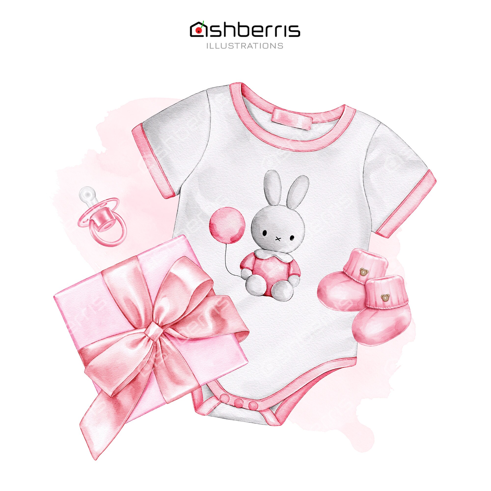 Baby Girl Clipart Elements Pregnancy Clip Art Newborn - Etsy