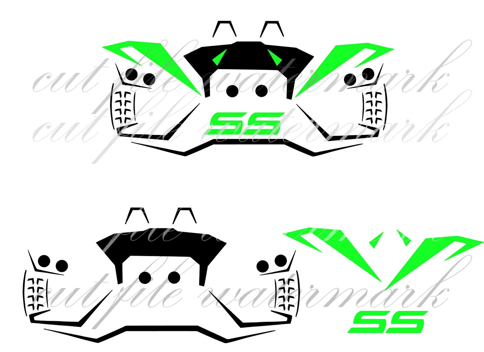 Lime Green Slingshot SS Polaris Cut Files SVG & Studio 3 File ...