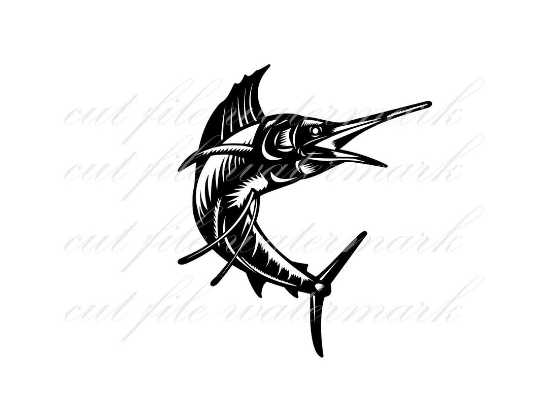 Digital Sail Fish Fishing Season Cut Files SVG & Studio 3 File for ...