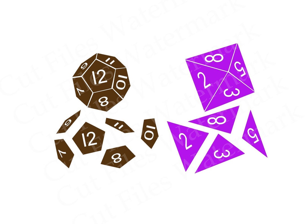 8 +12 Sided Dice D D Dragon Dungeon Role Play Game RPG Cut Files SVG ...