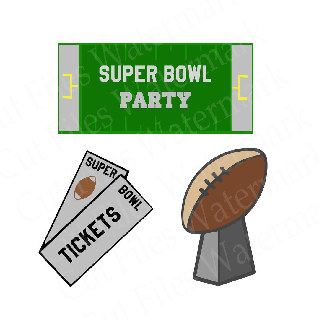 Super Bowl Football Tickets Field Cut Files SVG & Studio 3 File for ...