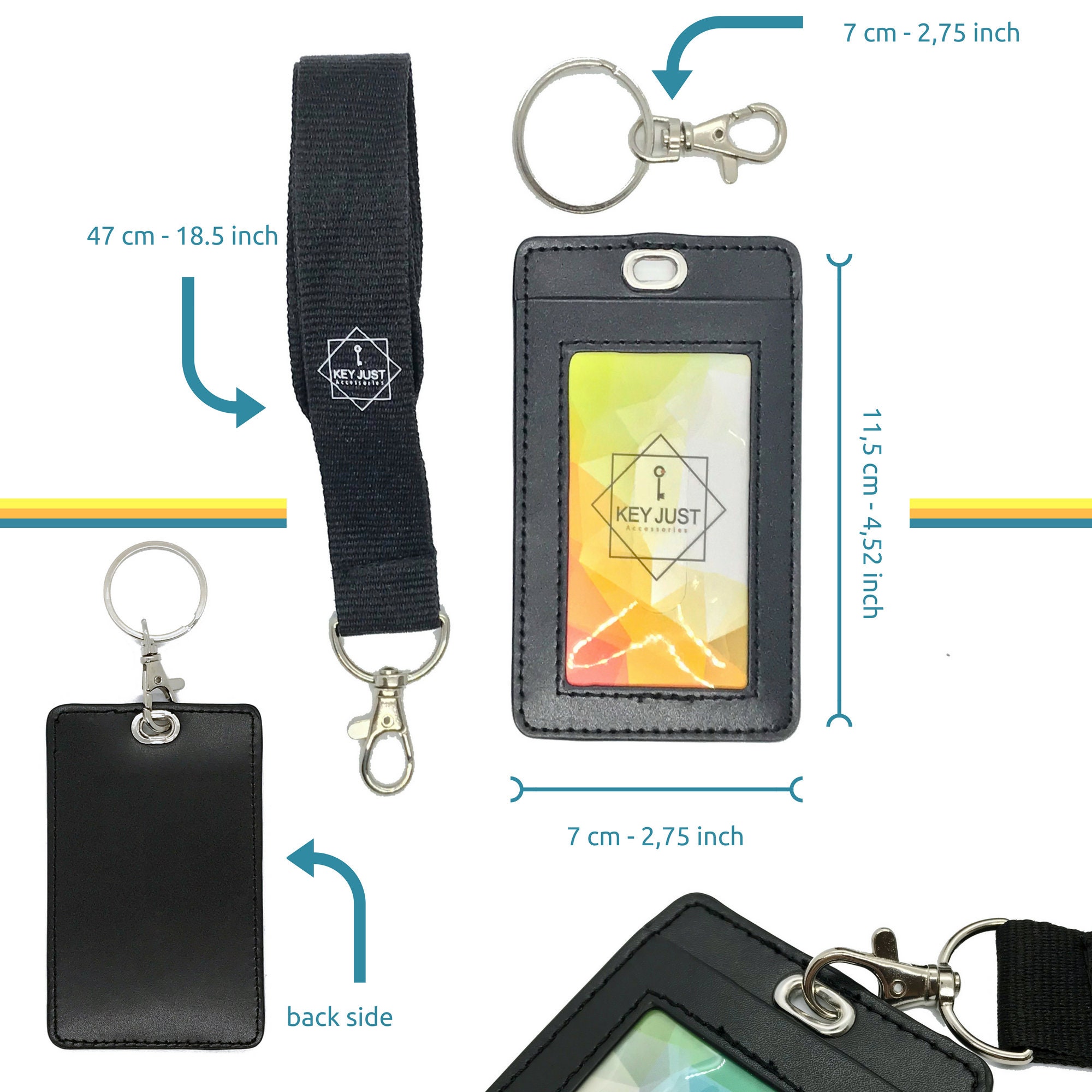 Card Holder Keychain for Your Oyster Travel Card ID Badge With Clasp ...