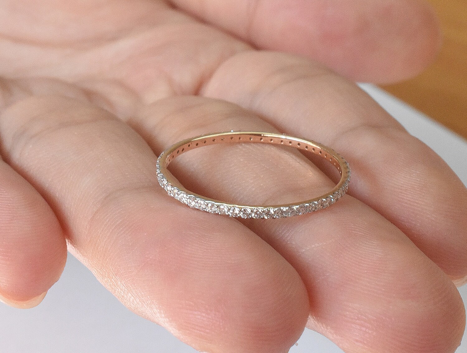 Diamond Eternity Ring in 18k 14k 10k Gold / Full Eternity Ring | Etsy