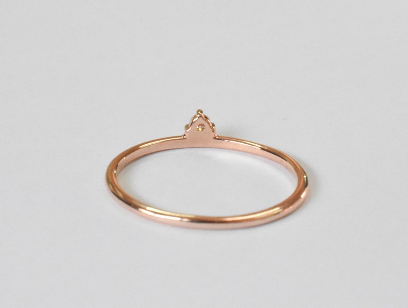 Single Diamond Prong Set Ring / 10k 14k 18k Gold Diamond Ring | Etsy