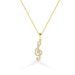 10k 14k 18k Gold Diamond Music Note Necklace / Gold Treble - Etsy