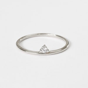 Single Diamond Prong Set Ring / 10k 14k 18k Gold Diamond Ring / Free ...