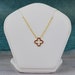 Ruby Clover Necklace in 10k 14k 18k Gold/ Dainty Clover Halo - Etsy