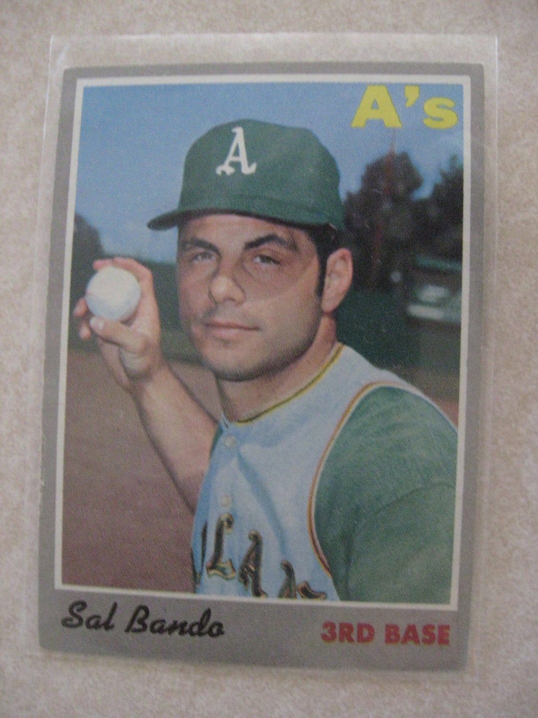 1970 Sal Bando Topps Baseball Card #120 - Etsy