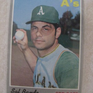 1970 Sal Bando Topps Baseball Card #120 - Etsy