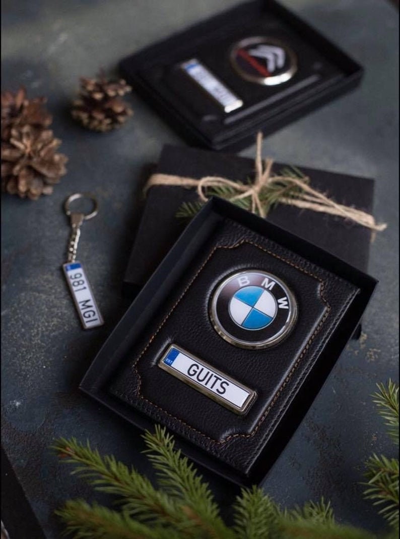 Customized Leather Car Card Holder with you logo | Etsy